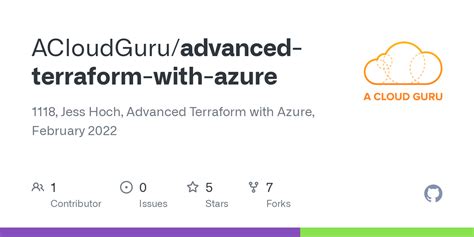 Github Acloudguruadvanced Terraform With Azure 1118 Jess Hoch