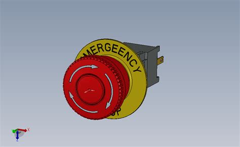 急停开关模型solidworks 2012模型图纸下载 懒石网