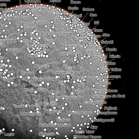 Navigate A New Mars Map Of Craters And Volcanoes My Space Stories