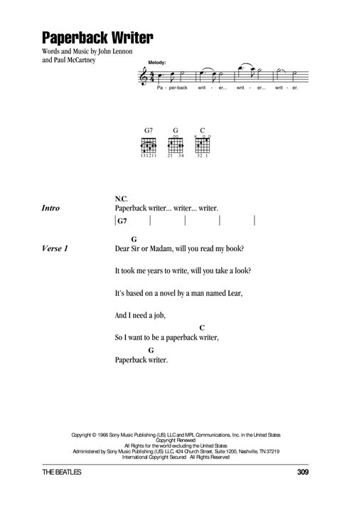 Beatles Songs Guitar Chords