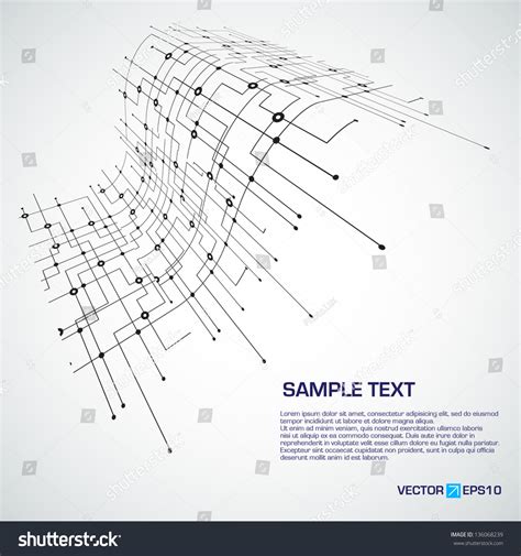 Abstract Technology Electronic Circuit Stock Vector Royalty Free