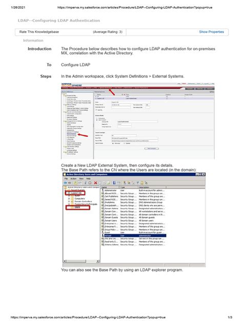 Ldap Configuring Ldap Authentication Pdf Active Directory Information Technology