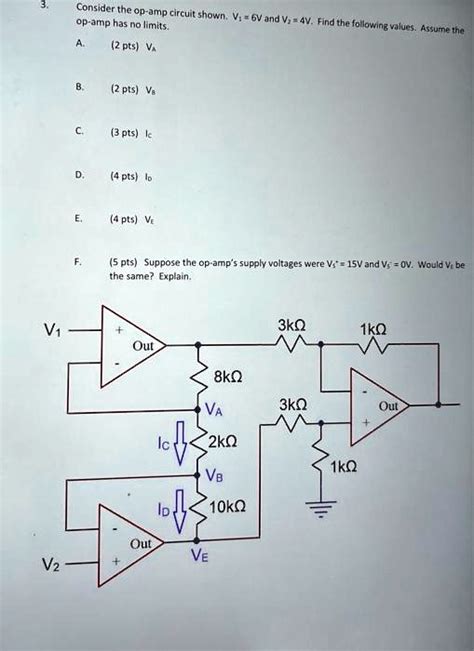 solved texts the op amp has no limits consider the op amp circuit