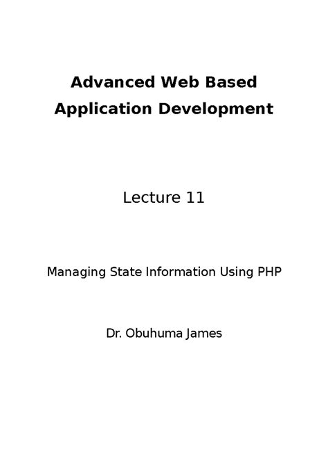 lecture 11 notes some things to help you in your coding journey advanced web based