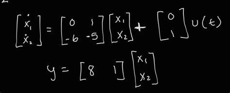 Solved What Is The Transfer Function For The State Space Chegg Com
