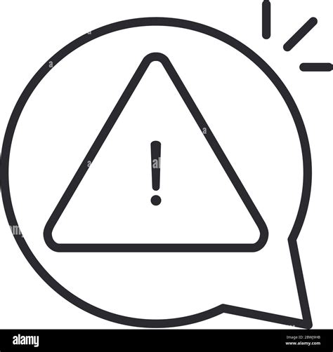 Alert Icon Security Attention Danger Exclamation Mark Precaution Information Line Style Design
