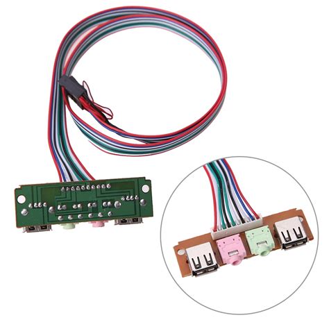 Cm USB Ports PC Computer Case Front Panel USB Audio Port Mic Earphone Cable On