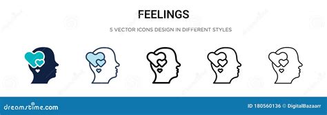 Feelings Icon In Filled Thin Line Outline And Stroke Style Vector Illustration Of Two Colored