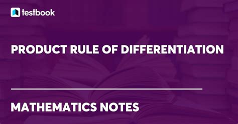 Product Rule Differentiation Learn Statement Derivation Formula
