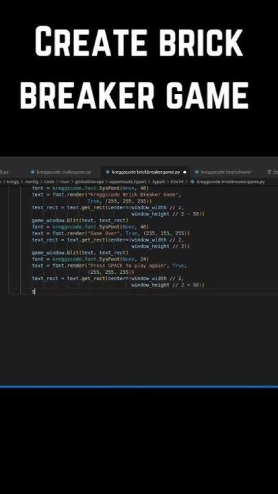 Create Brick Breaker Game In Python Python Youtube