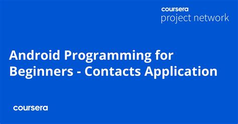 Android Programming For Beginners Contacts Application Coursya