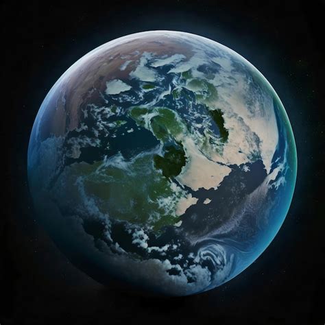 우주에서 본 지구 프리미엄 사진