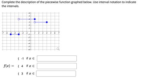 Solved Complete The Description Of The Piecewise Function