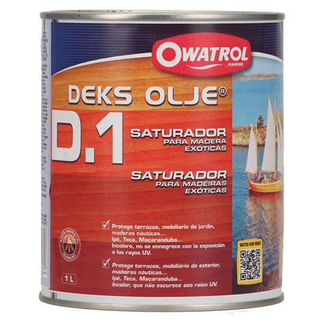 Saturador Para Maderas ExÓticas Incoloro Mate 1 L Alkain