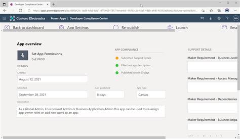 [coe Starter Kit Bug] Developer Compliance Center Dont Use The Browser Window Space Correct