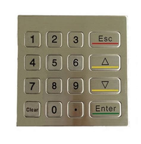 Ip67 Waterproof Industrial Stainless Steel Kiosk Keypad Numeric Keypad