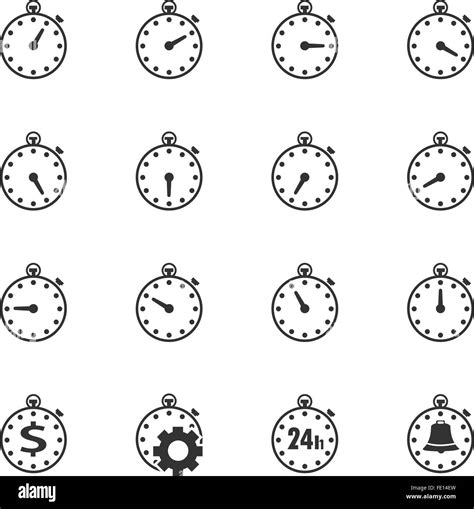 Timer Icon Set Stock Vector Image Art Alamy