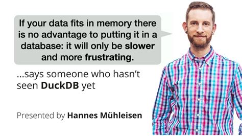 In Process Analytical Data Management With Duckdb Positconf2023 Youtube