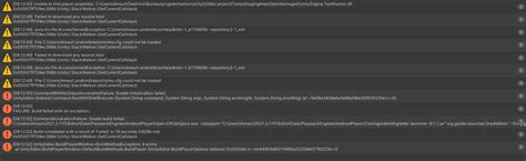 Windows Build Failed For Android With Gradle Build Issue Unity Engine Unity Discussions