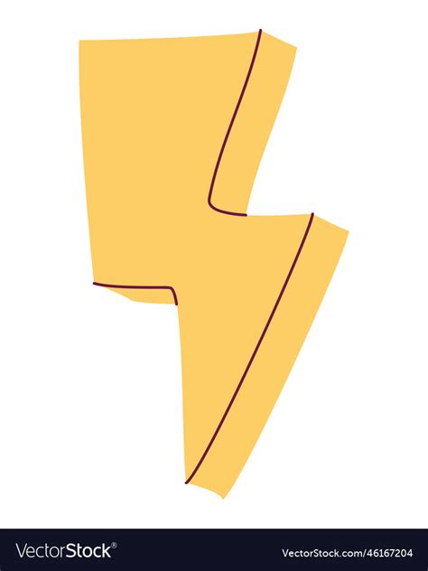 Cute Thunder Design Royalty Free Vector Image Vectorstock