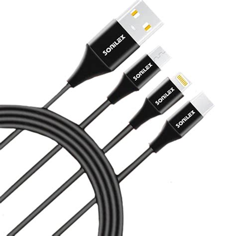 Sonilex 3 In 1 Data Cable 1 5m Black Price In Bahrain Buy Sonilex 3 In 1 Data Cable 1 5m Black