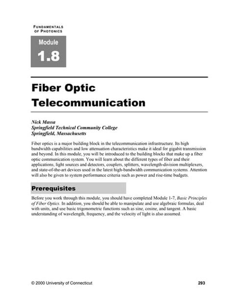 optical fiber working and principle