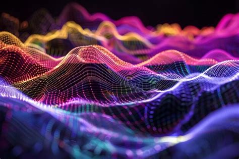 Coloured Wire Topological Surfaces Where Only The Nodules Glow Like