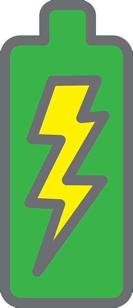 번개 볼트와 배터리 충전 표시기 플랫 간단한 개요 라인 아트 디자인 아이콘 다중 색상에 대한 스톡 벡터 아트 및 기타 이미지 다중 색상 단순함 디자인 Istock