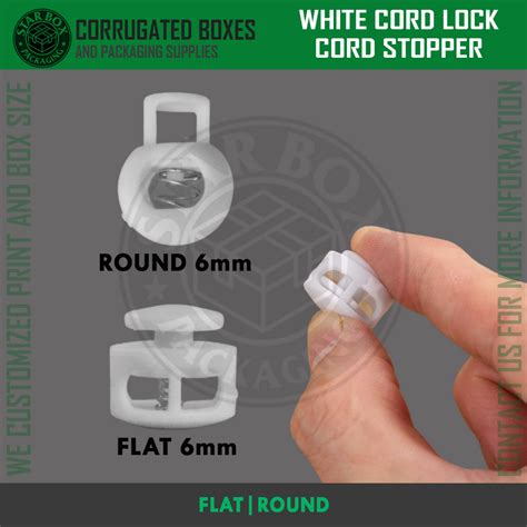 Starbox White 10pcs Spring Load Plastic Round Toggle Stopper Cord Locks End Shopee Philippines
