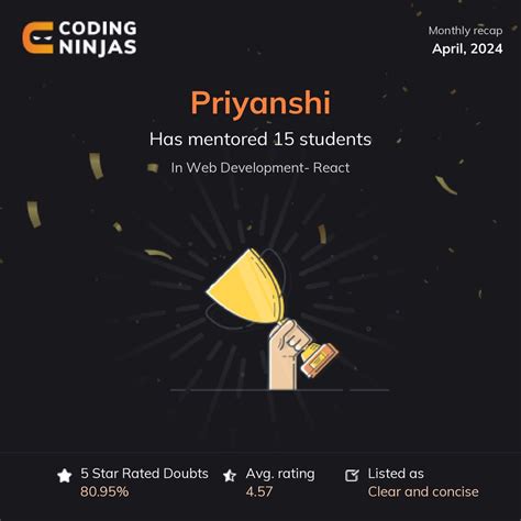 Priyanshi S On Linkedin Codingninjas Mentorship Webdevelopment