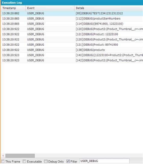 Viewing Debug Statements In Salesforce Apex Files Using The Browser
