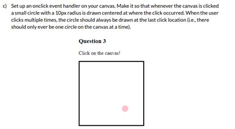 solved c set up an onclick event handler on your canvas