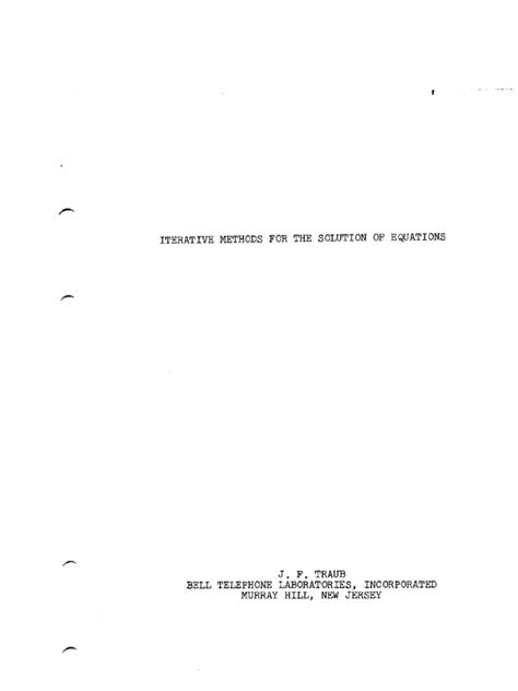 traub iterative methods for pdf function mathematics limit mathematics