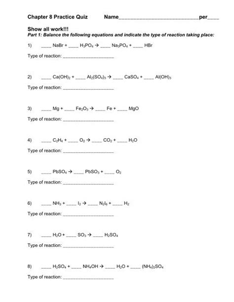 Fun With Predicting Reaction Products Worksheets Library