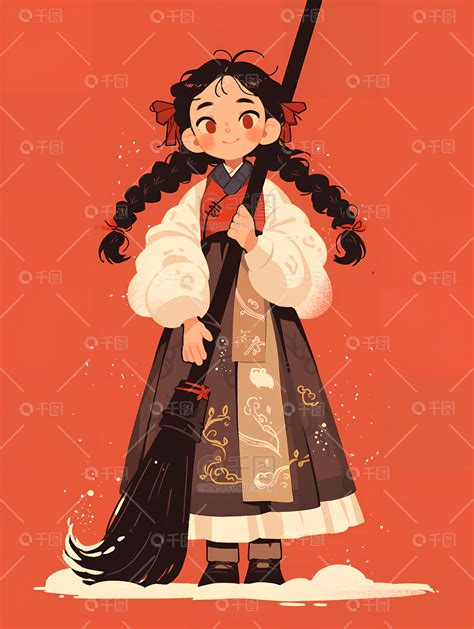 插画ai数字艺术 拿着毛笔的学生插画 Ai平面元素免费下载 Png格式 2784像素 编号70725045 千图网