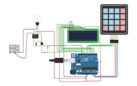 Circuit Design Password Based Door Lock Security System Tinkercad