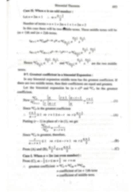 SOLUTION Binomial Theorem Notes With Questions Studypool