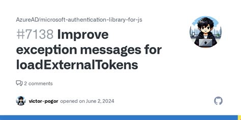 Improve Exception Messages For Loadexternaltokens · Issue 7138