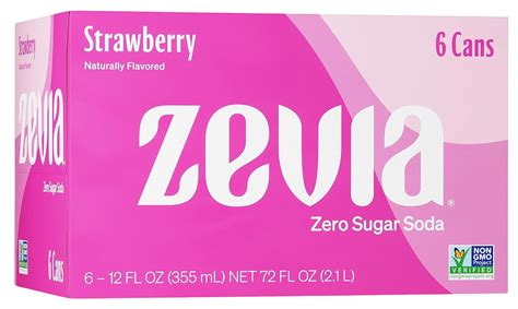 Zevia Strawberry Zero Sugar Soda 6 Pack Martie