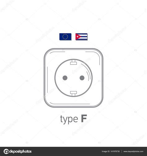 Sockets Icon Type F Ac Power Sockets Realistic Illustration