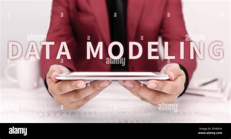 Hand Writing Sign Data Modeling Internet Concept Process Of