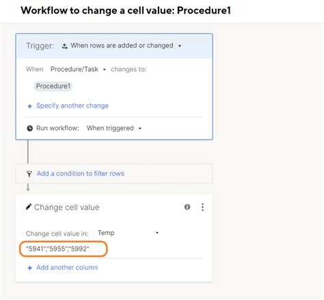 Workflow To Change A Cell Value Isn T Working Properly Changing The Values I Input