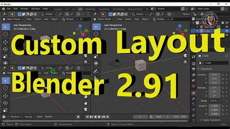 Tutorial Blender 2 91 Cara Membuat Custom Layout Custom Tutorial Videos Tutorial