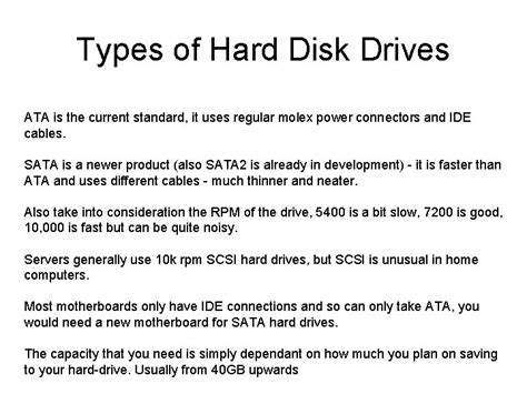 Hard Disk Drives Types Of Hard Disk Drives