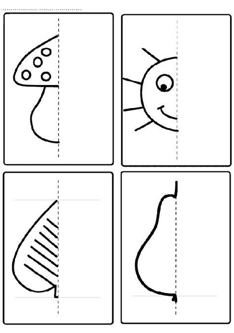 Картинки половинки распечатать