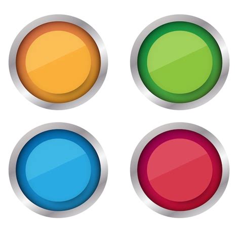 Premium Vector Set Of Colorful Buttons