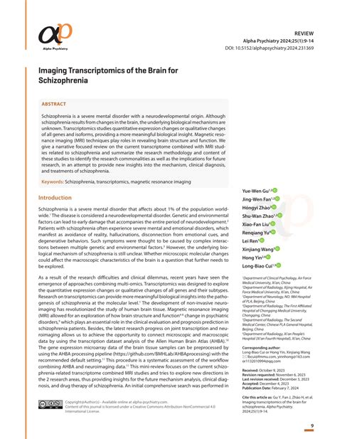 Pdf Imaging Transcriptomics Of The Brain For Schizophrenia