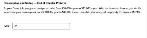 solved consumption and saving — end of chapter problem at
