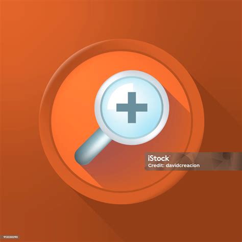 귀여운 돋보기 아이콘 색상 배경 색상 버튼 격리 된 벡터 일러스트 레이 션 0명에 대한 스톡 벡터 아트 및 기타 이미지 0명 3차원 형태 개념 Istock