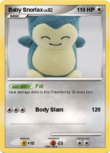 Pok Mon Baby Snorlax Fat My Pokemon Card